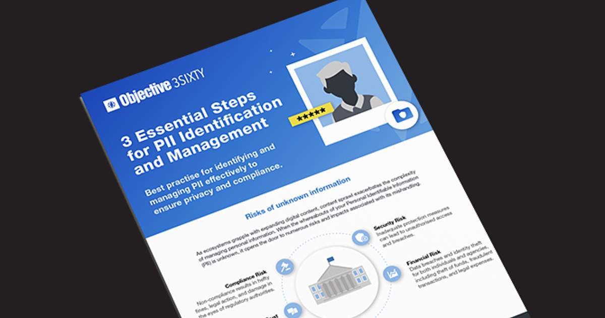 INFOGRAPHIC | 3 Essential Steps for PII Identification & Management ...