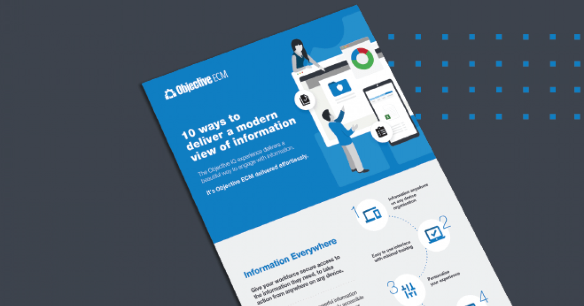 Objective Infographic | 10 Ways to Deliver a Modern View of Information ...